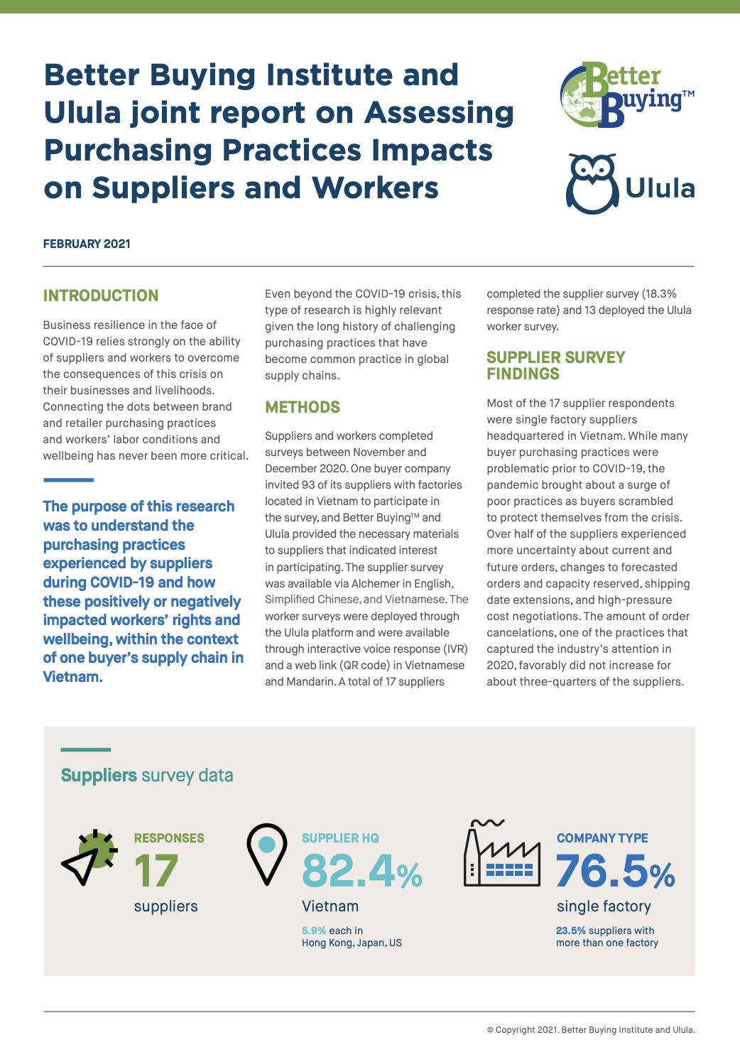 Better Buying Institute and Ulula joint report: Assessing Purchasing ...